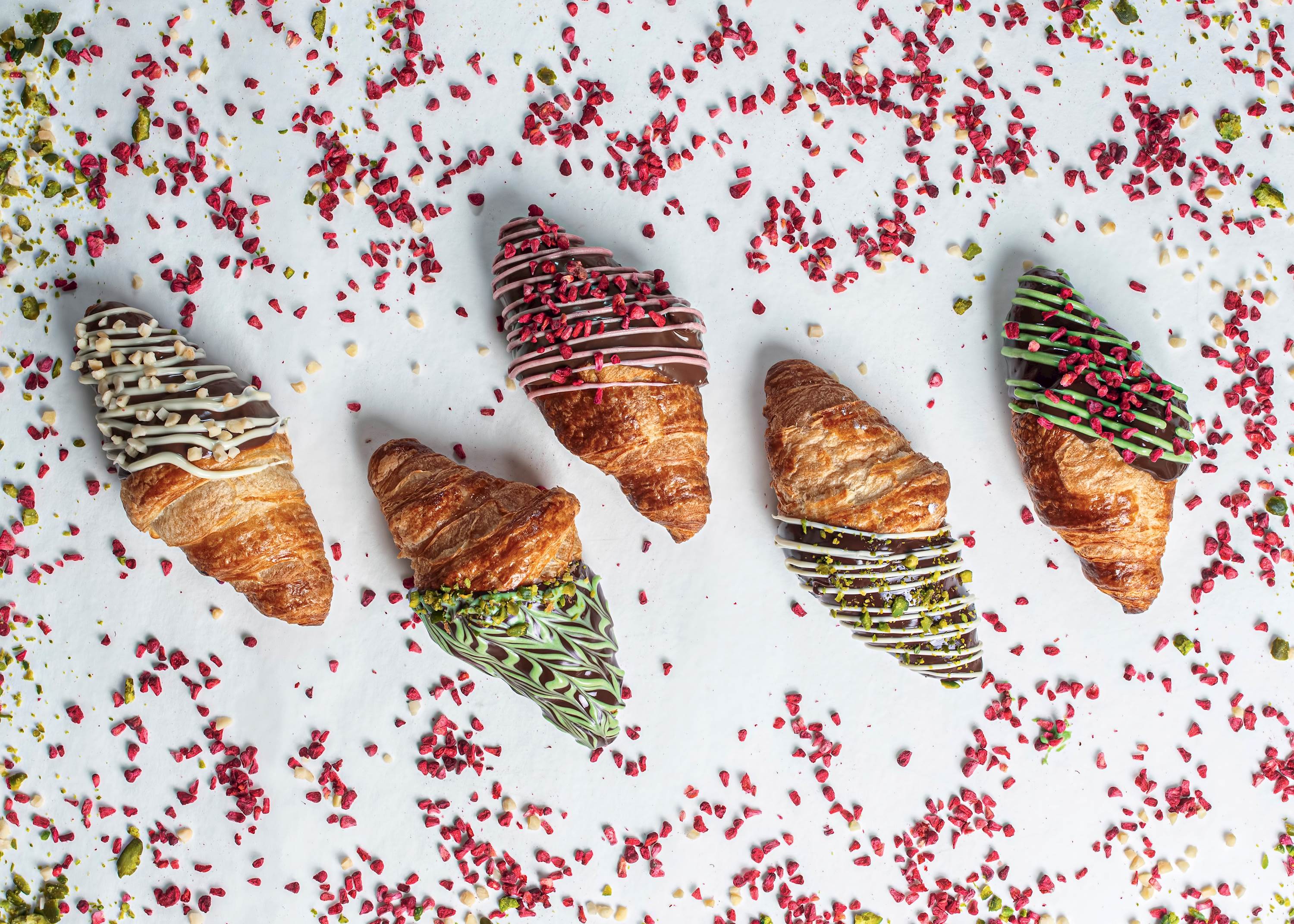 Mini Chocolate Dipped Croissants Recipe